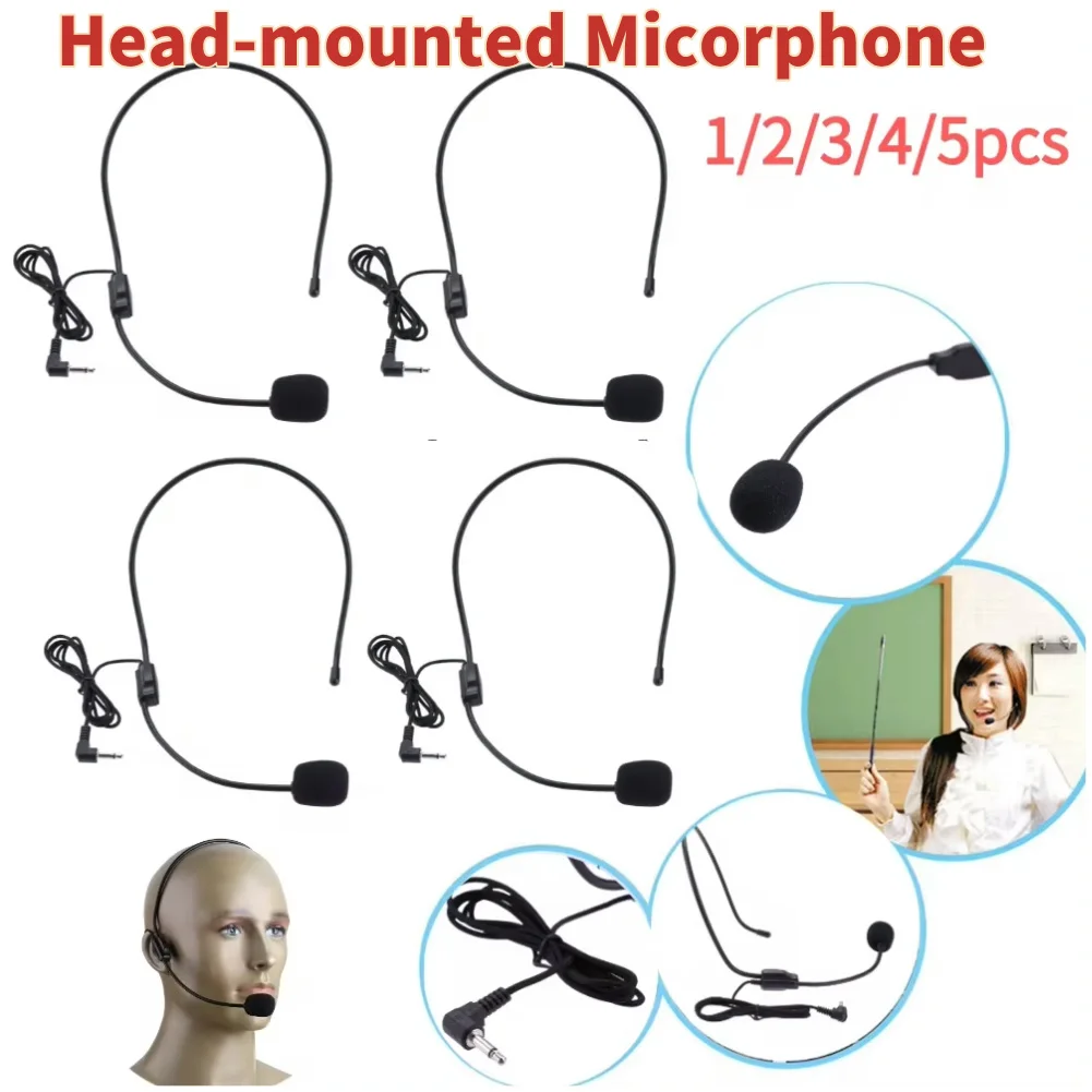 3-5mm-Plug-Headset-Microphone-Head-mounted-Portable-Wired-Headset-Mic ...
