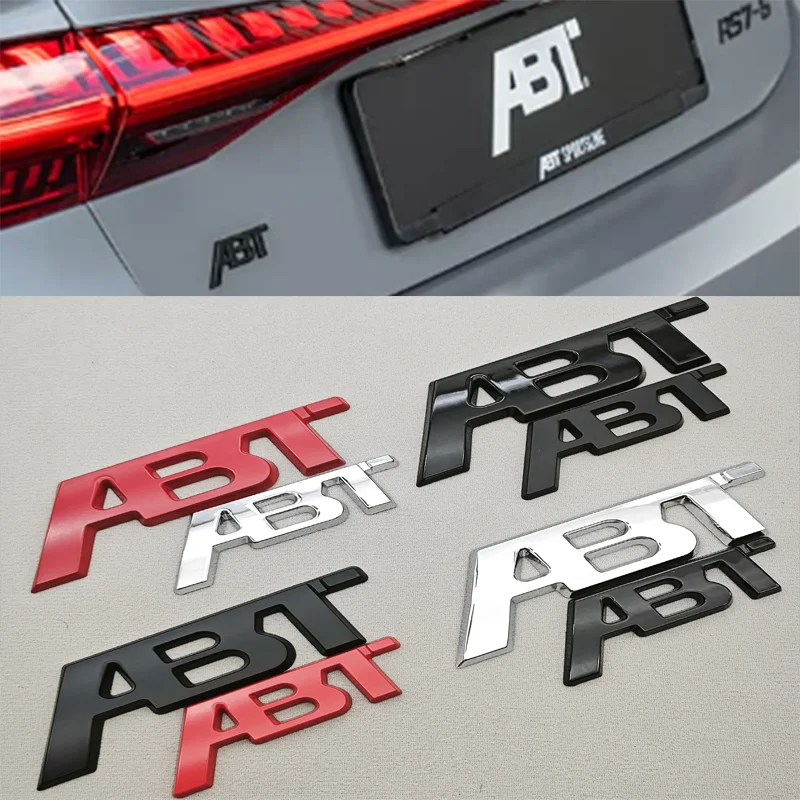 3D Metal ABT Logo Front Grill Side Fender Badge Rear Trunk Boot Emblem ...