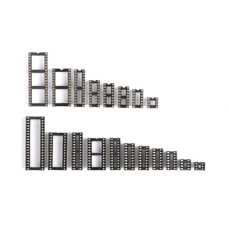 10PCS-IC-Sockets-Square-Round-Hole-2-54MM-DIP6-DIP8-DIP14-DIP16-DIP18 ...