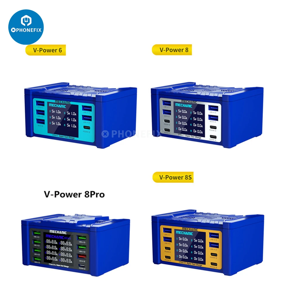 MECHANIC-Wireless-Charging-Station-V-Power-8Pro-55W-155W-Multi-Port-USB ...