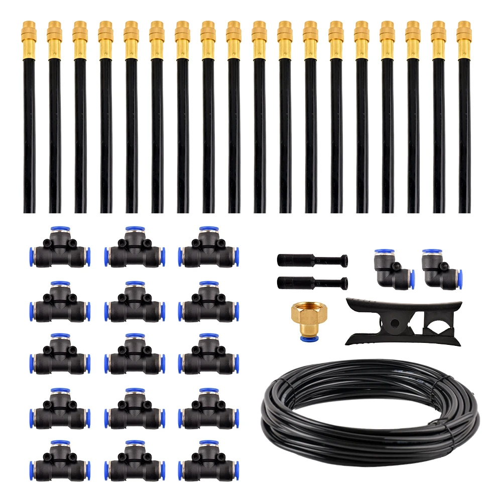 10-20M Misting System Kit Free Bending Flexible Misting Sprayer Nozzle ...