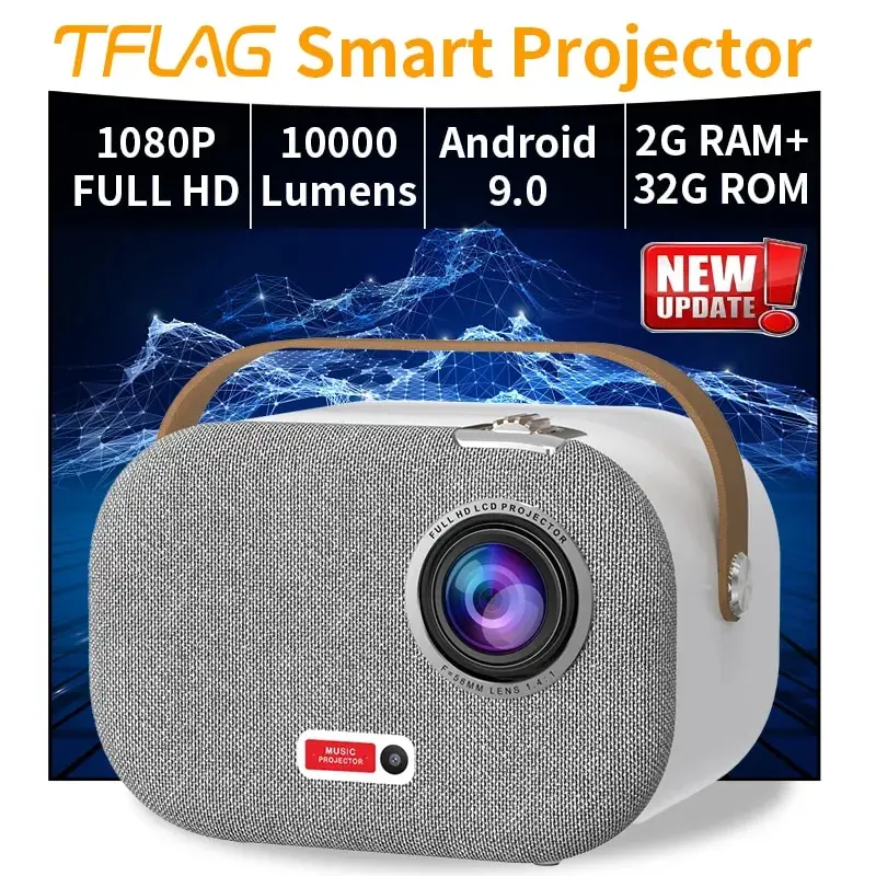 T2-Mini-4k-Portable-Projector-1080P-2-32G-10000-Lumens-Smart-Android-9 ...