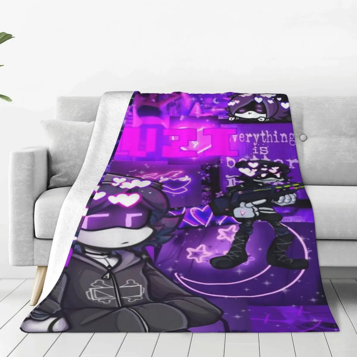 Murder-Drones-N-And-Uzi-Tv-Series-Blankets-Fleece-Anime-Cartoon-Multi ...