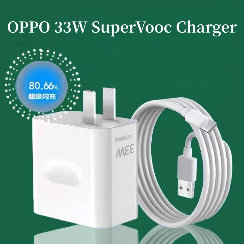 For OPPO 11V 3A 33W Max Supervooc Fast Power Wall Charging Adapter for ...