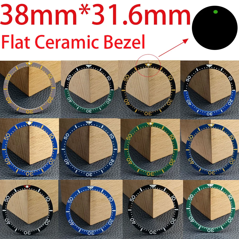 Flat-luminescent-ceramic-inlay-size-38mm-31-6mm-bezel-replacement-watch ...