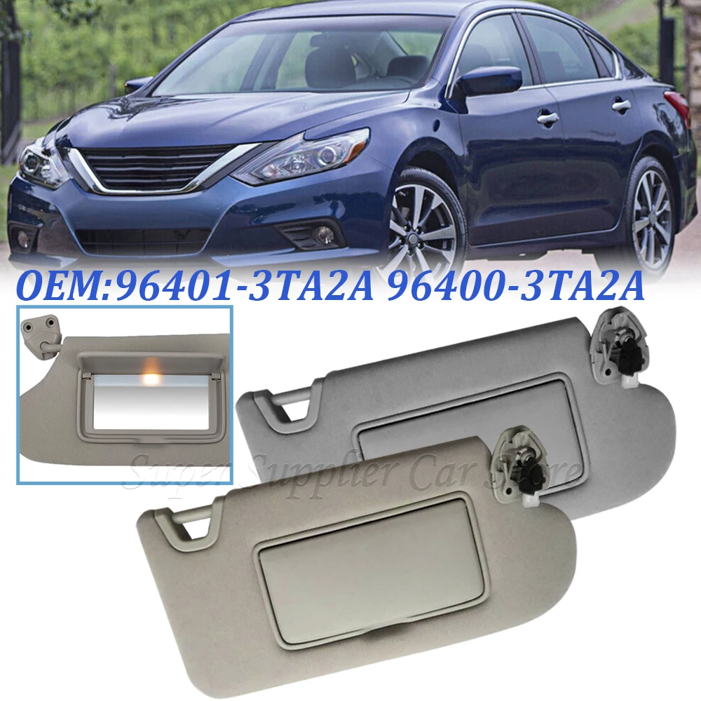 96400-3TA2A-Grey-Beige-Left-Right-DriverPassenger-Side-Car-Sun-Visor ...