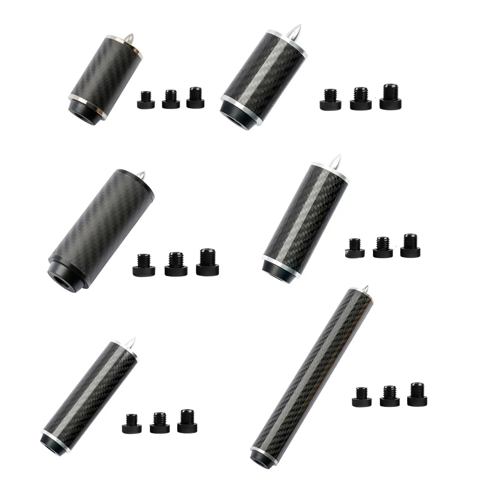 Billiards-Pool-Cue-Extension-Carbon-Fiber-Billiard-Connect-Shaft-with-3 ...