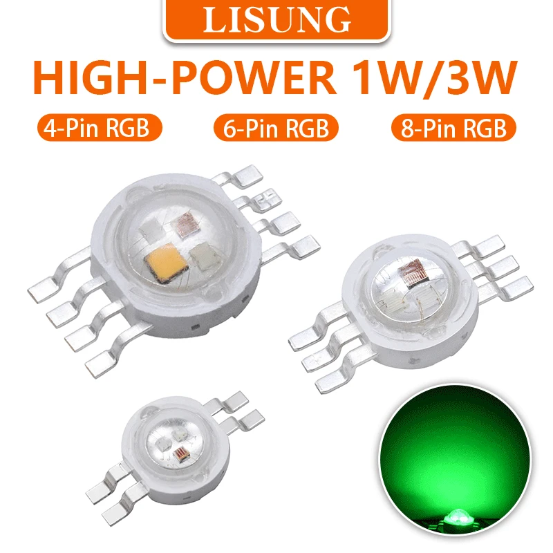 Cuentas de lámpara de Chip LED de alta potencia RGB RGBW, 1W, 3W, 4/6/8 ...