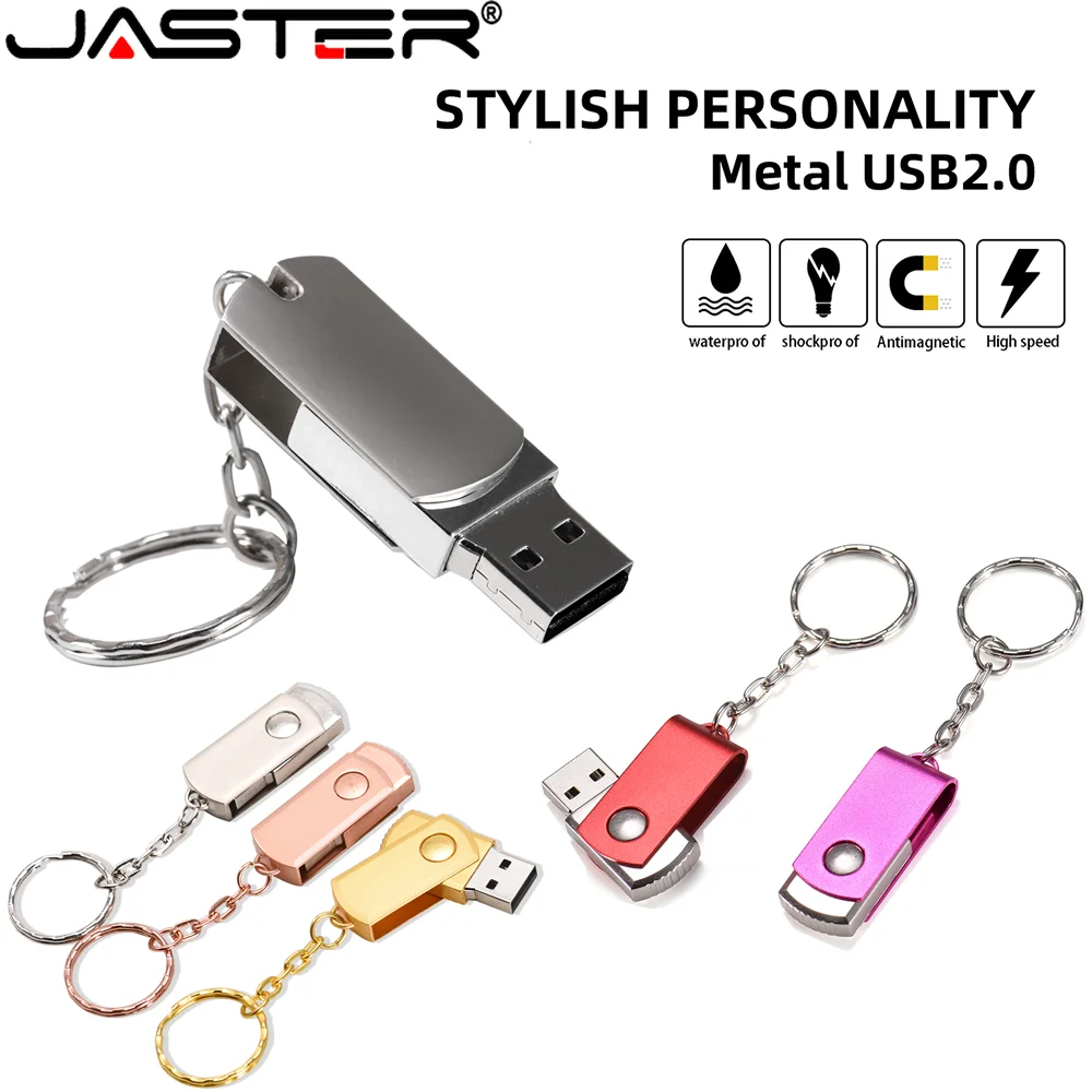Rose Gold USB Flash Drive 64G Rotatable Memory Stick 32GB Metal Pen ...