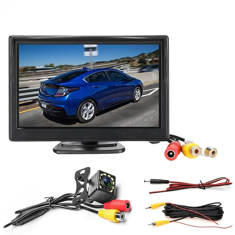 Car Monitor 5 inch Screen For Rear View Reverse Camera TFT LCD Display ...