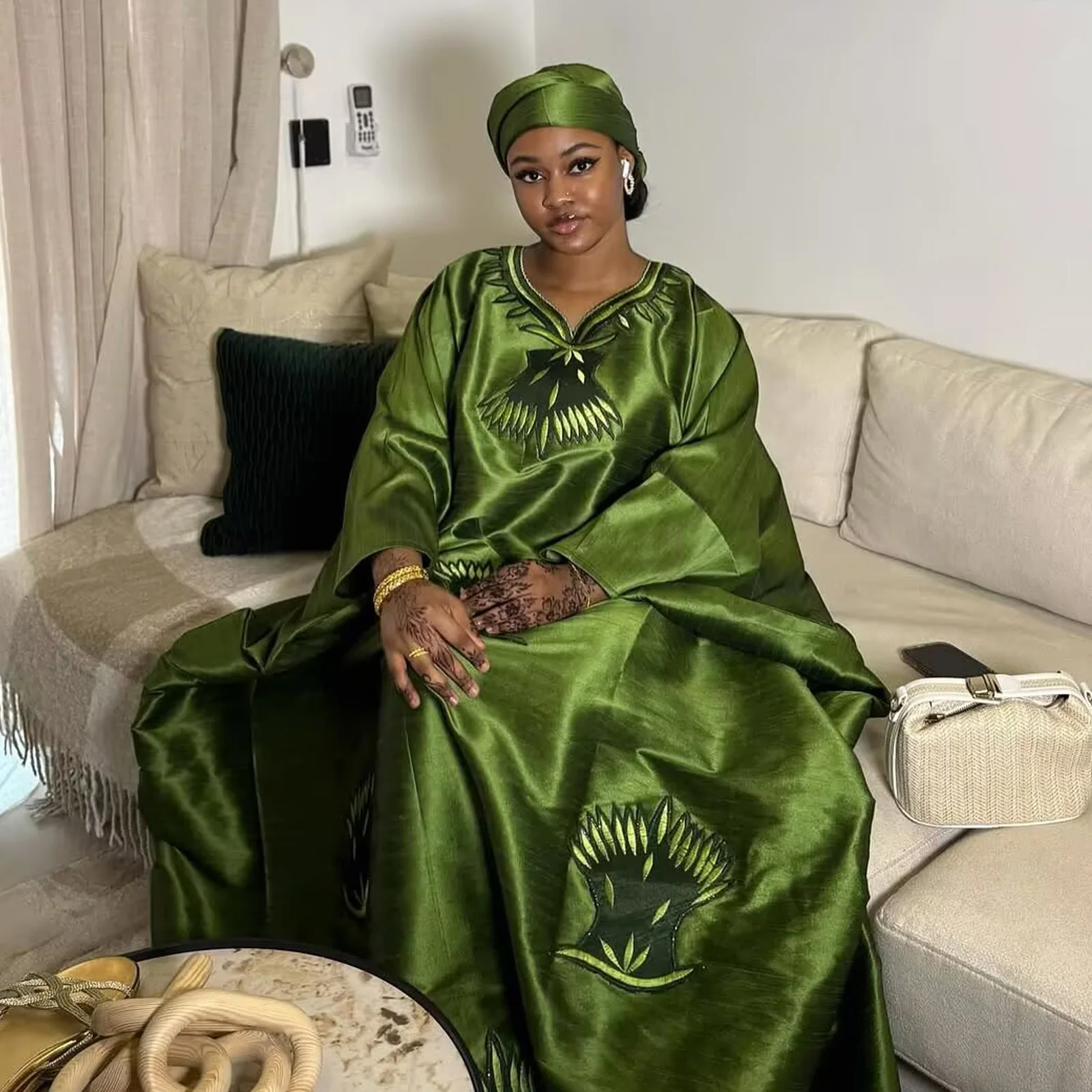 African Dresses For Women Luxury Boubou Material Rich Embroidery Design ...