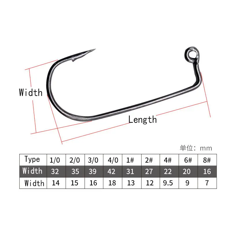 50PCS-lot-Aberdeen-Offset-Jig-Fishing-Hook-High-Carbon-Steel-90-Degree ...