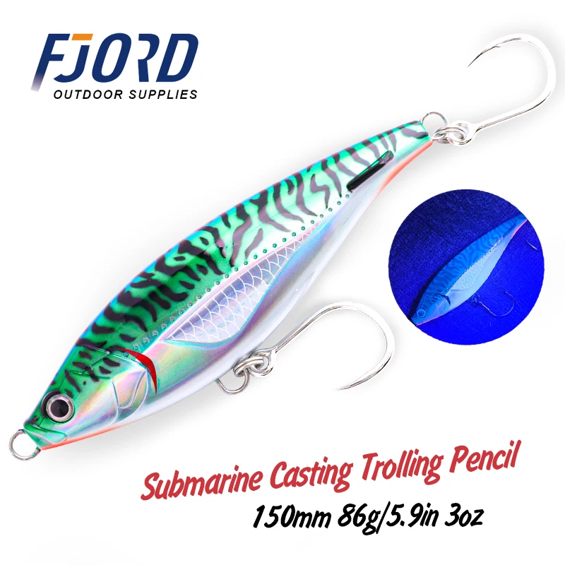 FJORD-Sinking-Pencil-86g-150mm-Fishing-Lure-Casting-Trolling-Saltwater-Swimbaits-Heavy ...