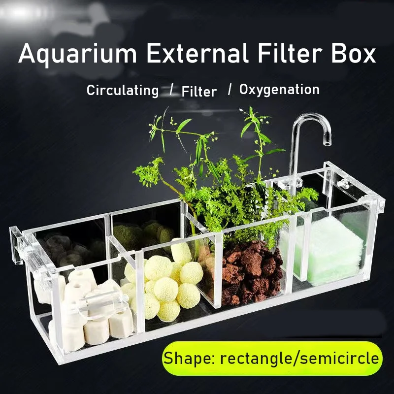 3-in-1-Transparent-Acrylic-Aquarium-Filter-Boxes-External-Hanging-Water ...