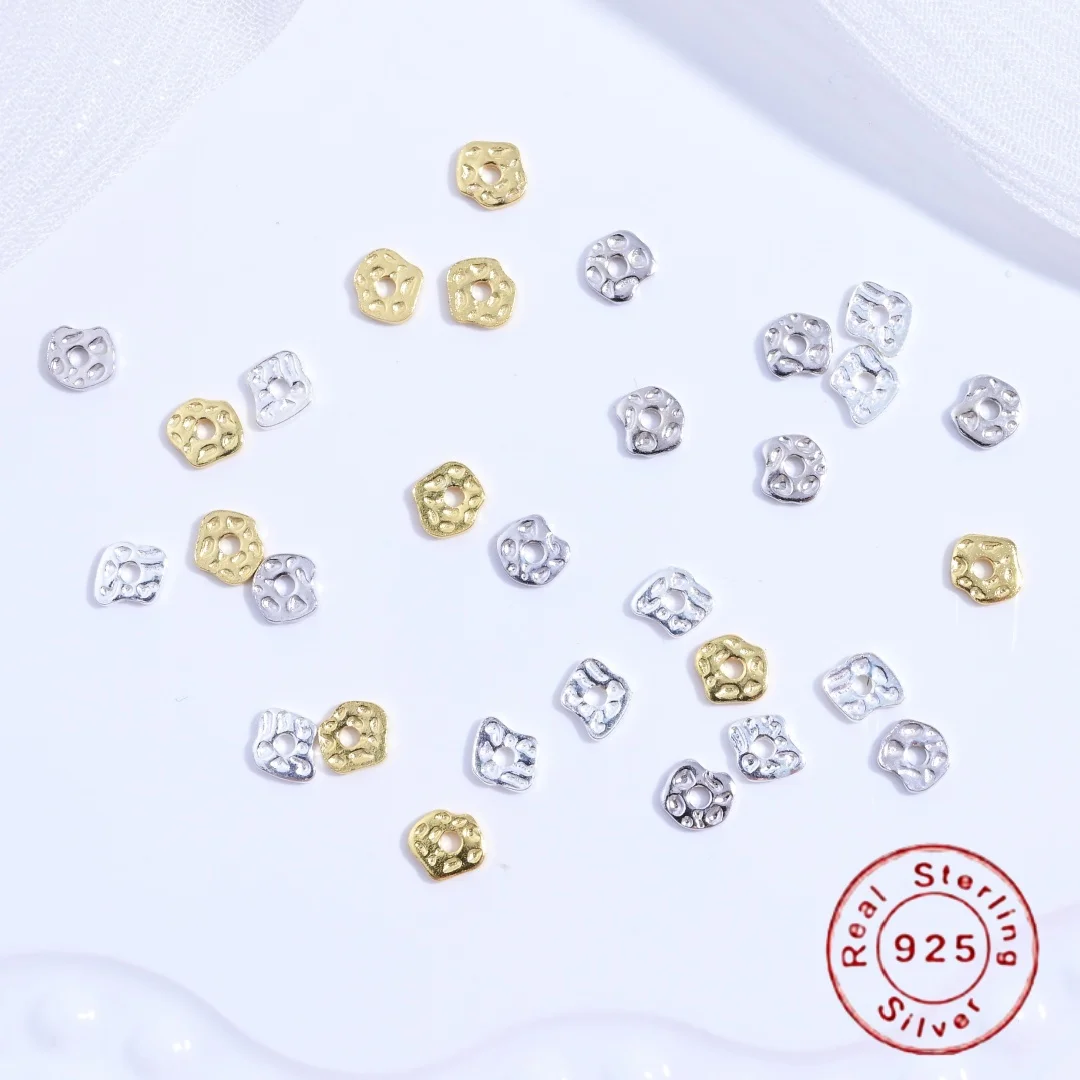 1G/S925 Sterling Silver Irregular Spacer Beads and Spacer Pieces for ...