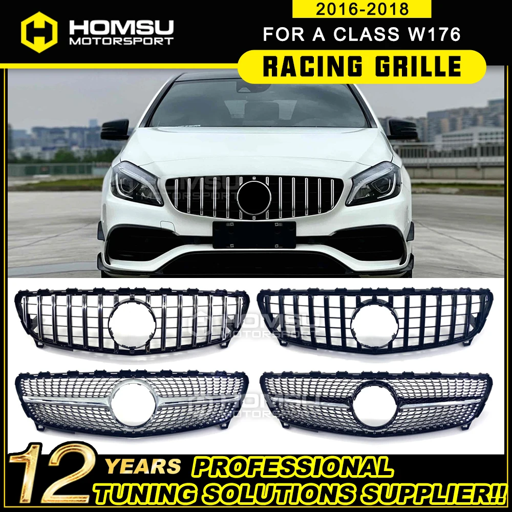 W176 gt estilo grill para uma classe w176 facelift gt grille estilo ...