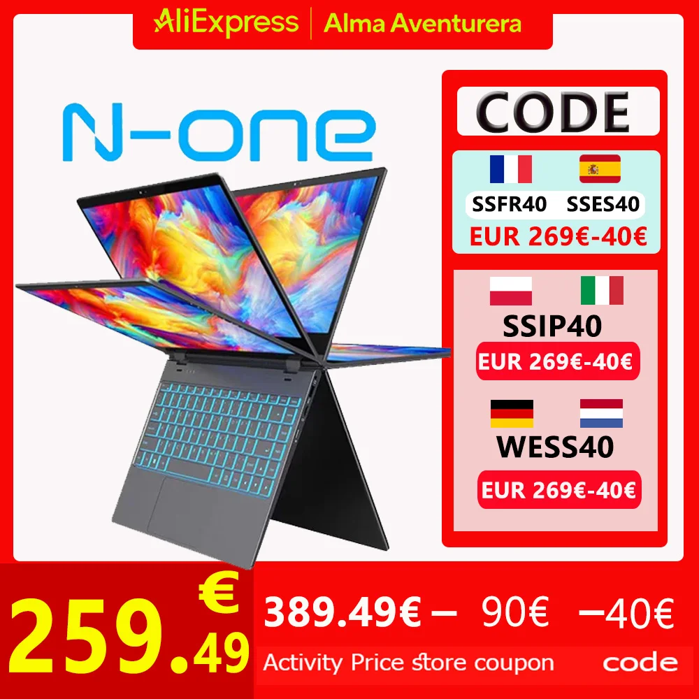 N-ONE-Nbook-Plus-14-1inch-Laptop-Windows-11-Pro-Touch-Screen-Intel-N100 ...