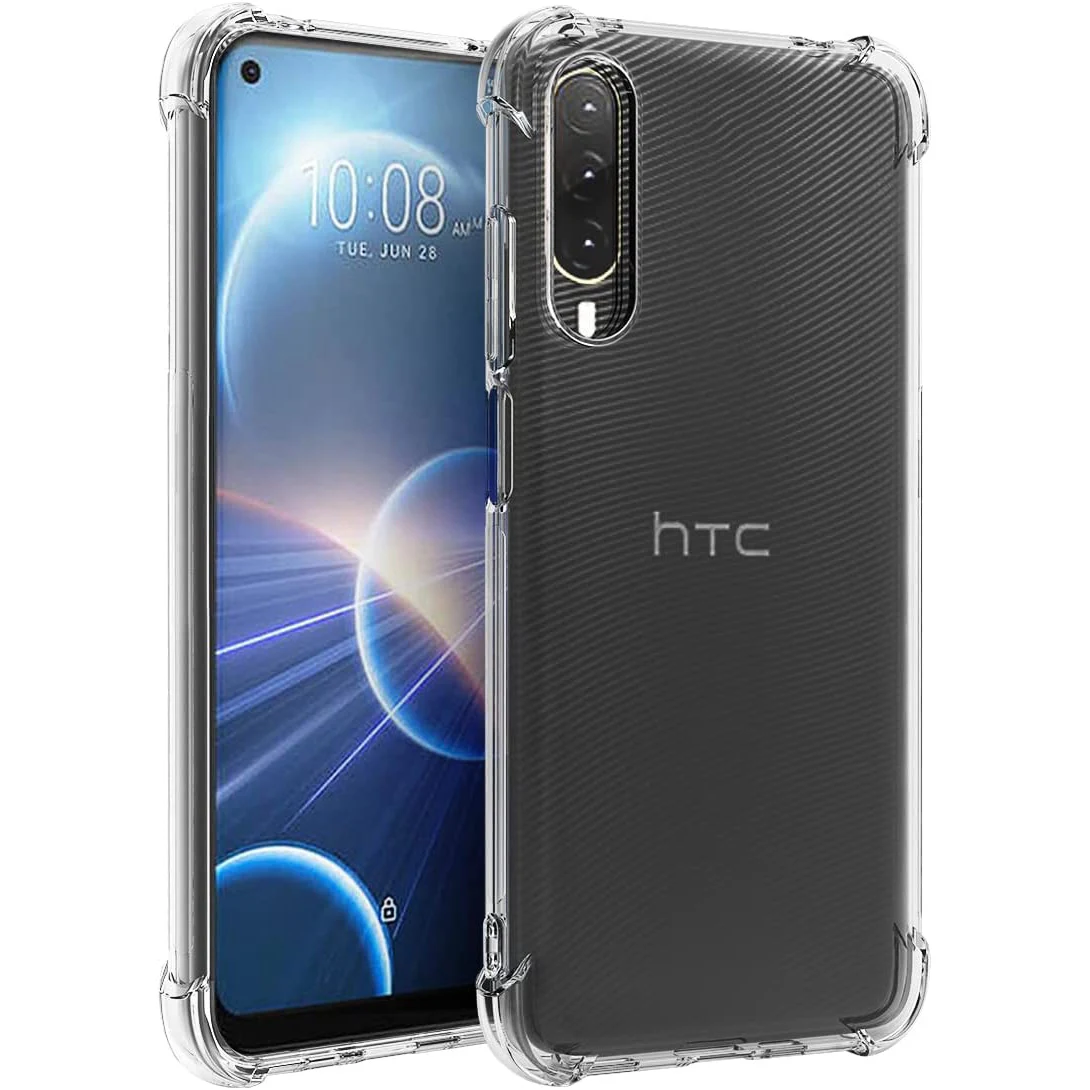 Funda transparente con esquinas reforzadas para HTC Desire 22 Pro 5G ...