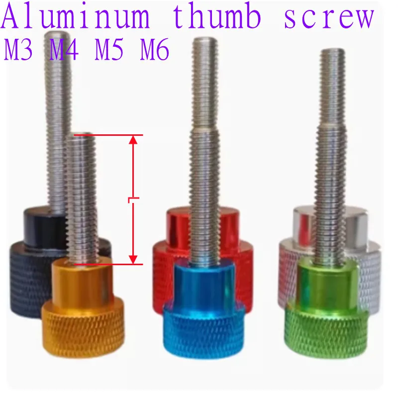 5pcs-M3-M4-M5-M6-Colourful-Aluminum-Head-Thumb-Screw-Stainless-Steel ...