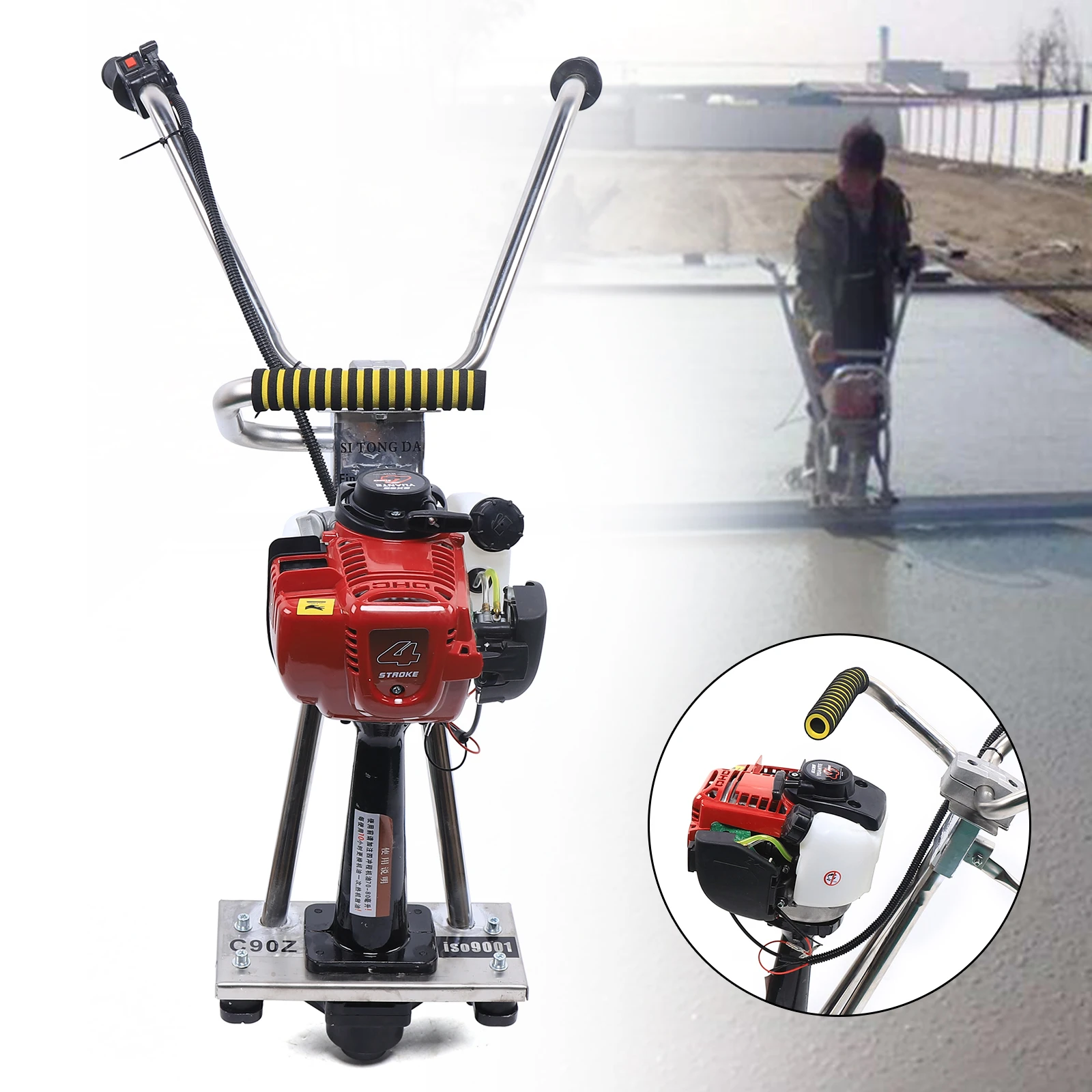 4-stroke Concrete Finishing Screed Power Concrete Vibrating Tamp Beam ...