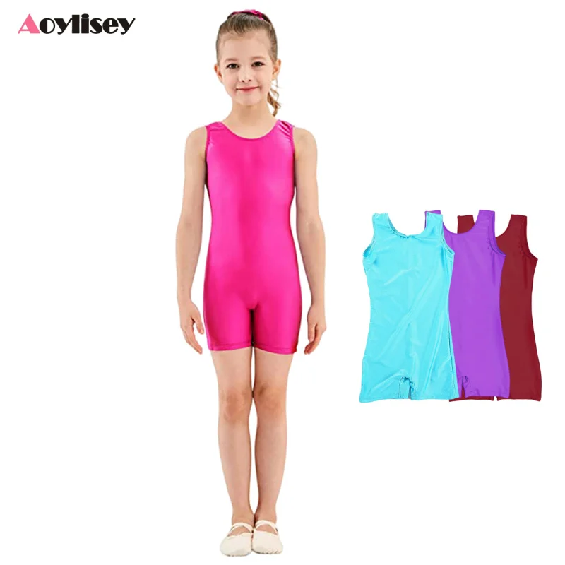 AOYLISEY-3-12-Years-Tank-Shorty-Unitard-for-Girls-Kids-Romper-Ballet ...