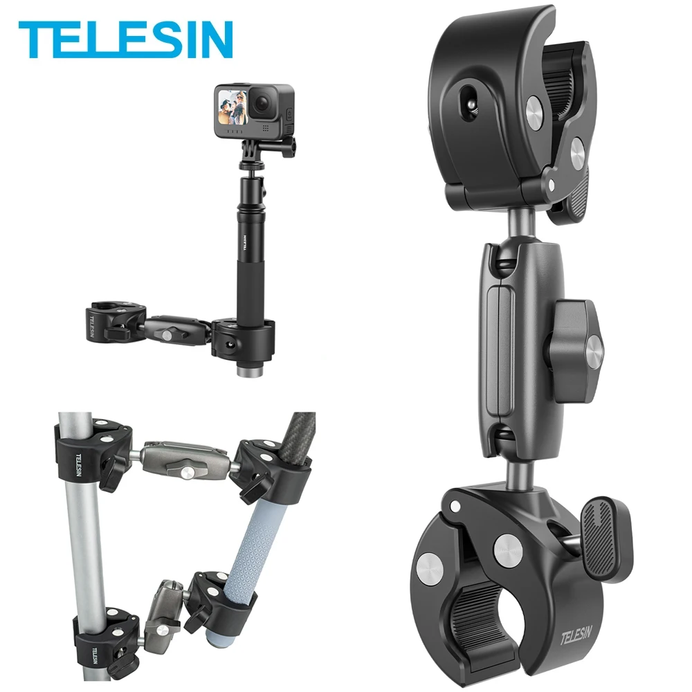 TELESIN-Motorcycle-Bike-Monopod-Bicycle-Handlebar-Panoramic-Mount ...