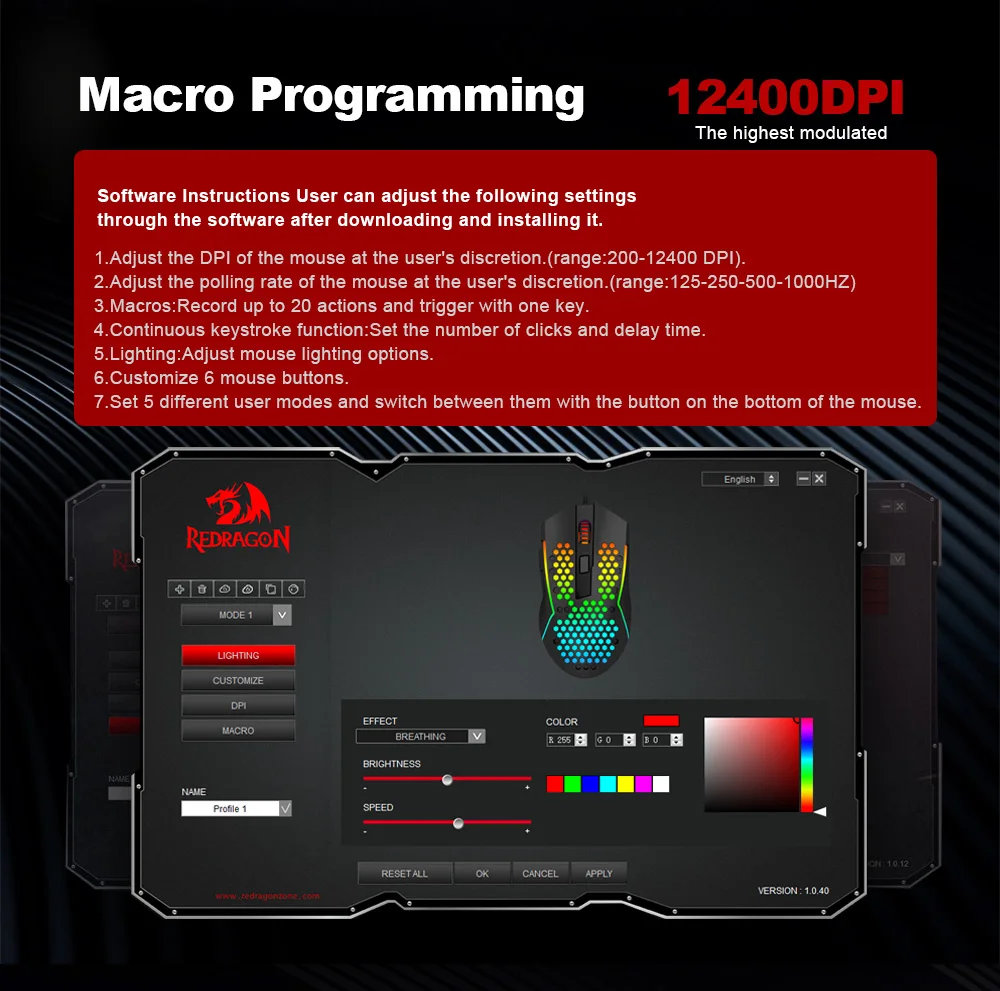 Buy Redragon Reaping M987-K Ultralight Lightweight RGB Gaming Mouse ...