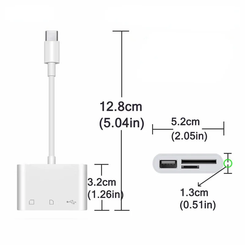 ADAPTATEUR RESEAU,TYPE-C TF SD USB--Adaptateur USB Type C OTG, lecteur ...