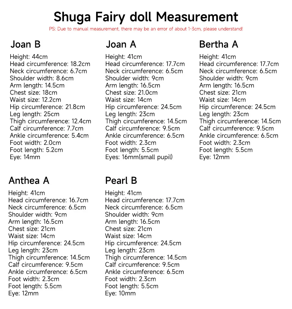 ShugaFairy Joan Pearl Bertha Anthea BJD кукла 1/4 | AliExpress