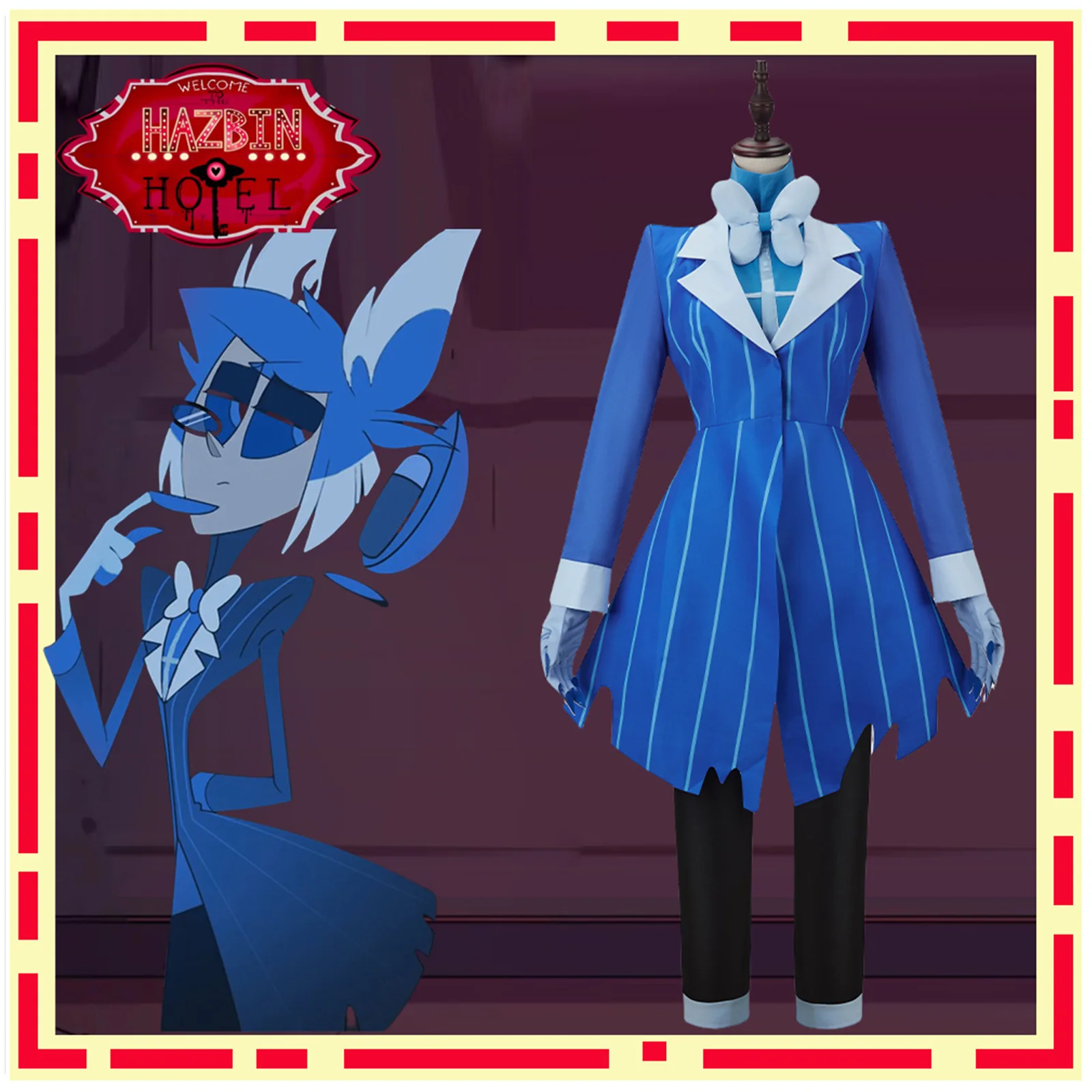 Alastor-Cosplay-Costume-Blue-Full-Uniform-Suit-Outfit-Halloween ...