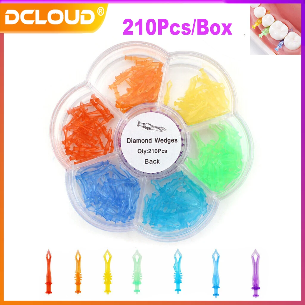 210Pcs-Dental-Diamond-Wedges-Disposable-Plastic-Autoclavable-Dentistry ...