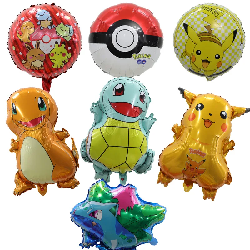 Pokemon-Aluminum-Film-Balloon-Poke-Ball-Pikachu-Squirtle-Model-Anime ...