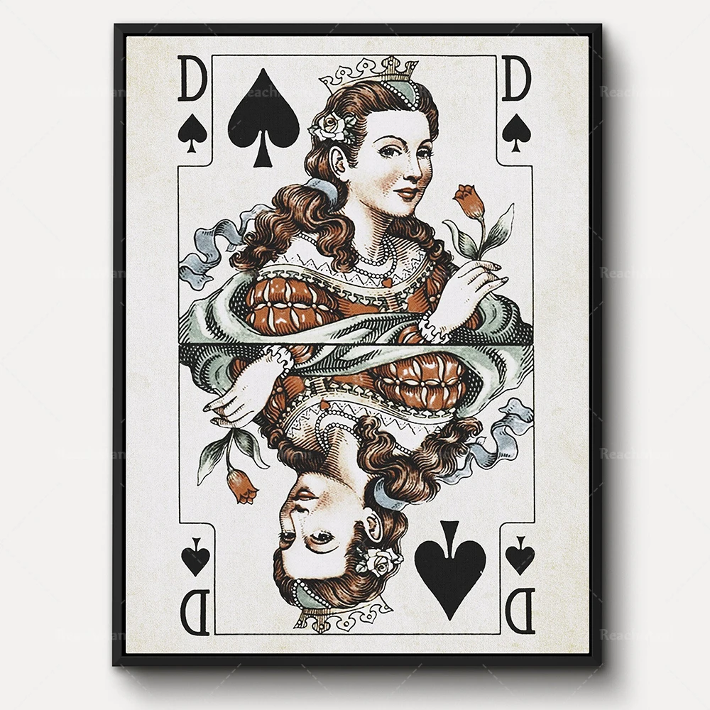 Vintage Playing Card Queen