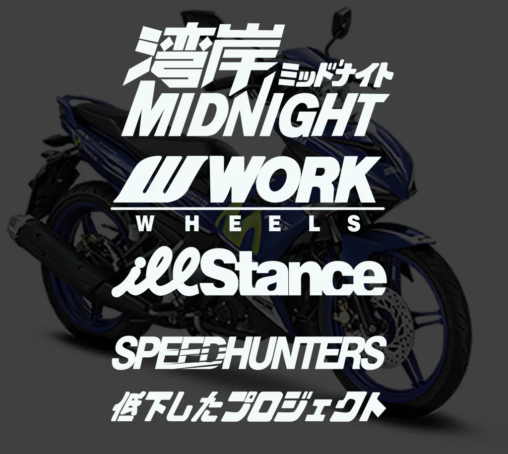 Reflective Speedhunter Midnight JDM Work Wheel Helmet Motorcycle Side ...