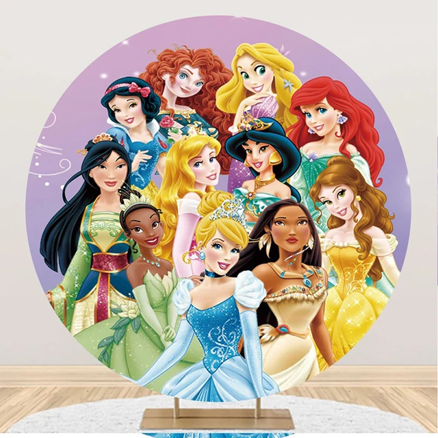Fondo de círculo de princesa Disney Tiana Cenicienta, decoración de ...