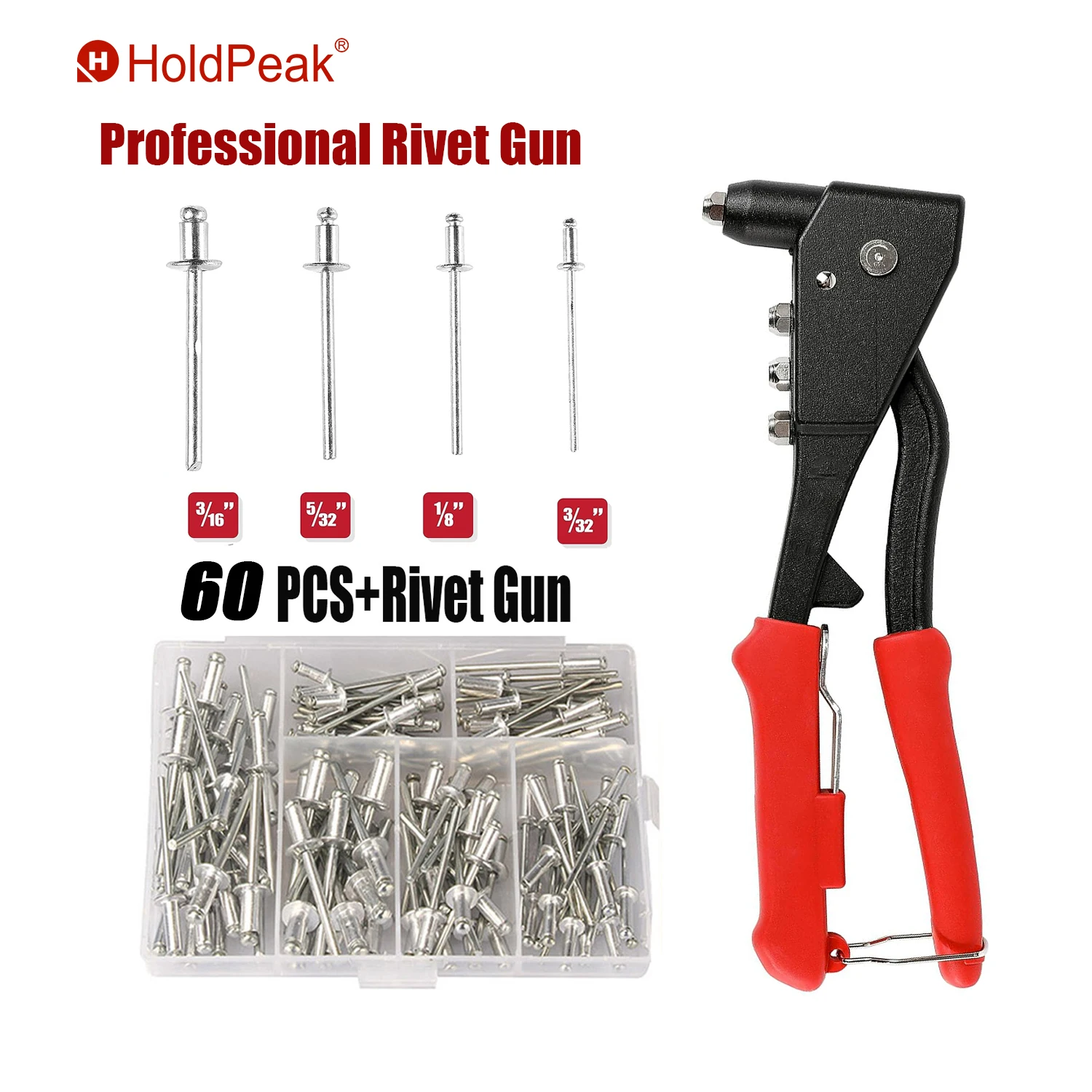 Professional-Pop-Rivet-Gun-with-60-Rivets-Handle-Hand-Riveter-Nut-Tool ...