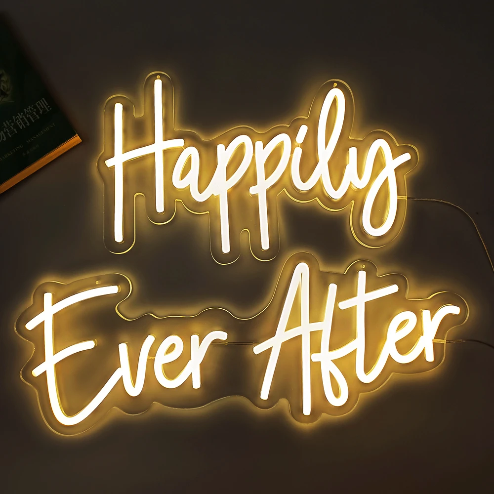 Deco Custom Led Neon Sign For Happily Ever After Flexible Neon Light ...