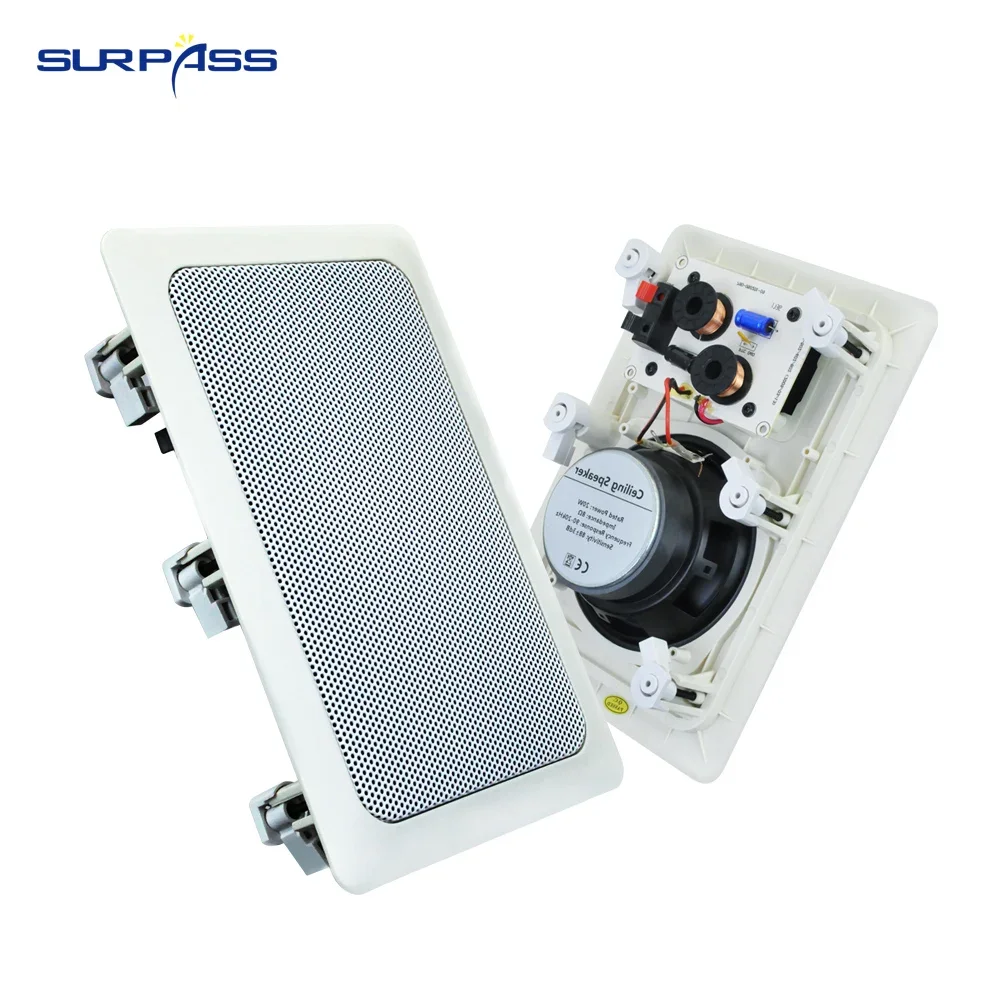 20W-Rectangular-Ceiling-Speaker-Dustproof-Passive-In-Ceiling-Wall ...