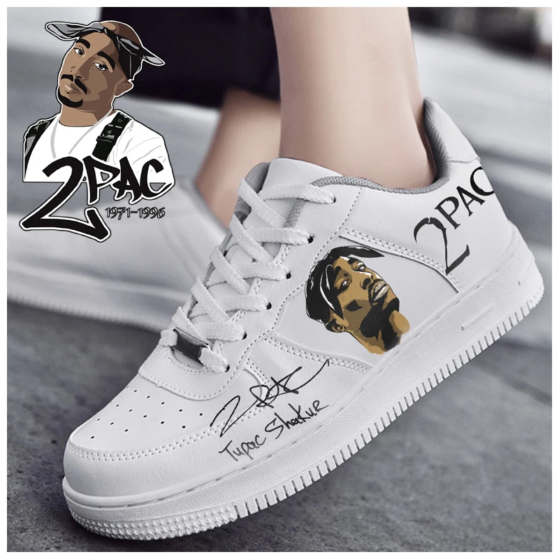 Rapper 2pac Tupac Fashion Men Women Casual Shoes Male Platform Sneakers ...