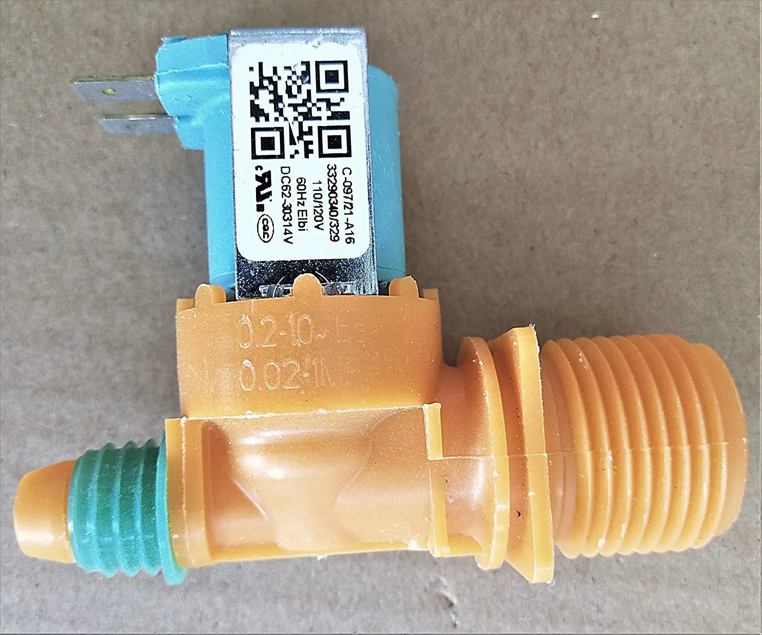 DC62-30314V Water Inlet Valve Washing Machine Washer Cold Water
