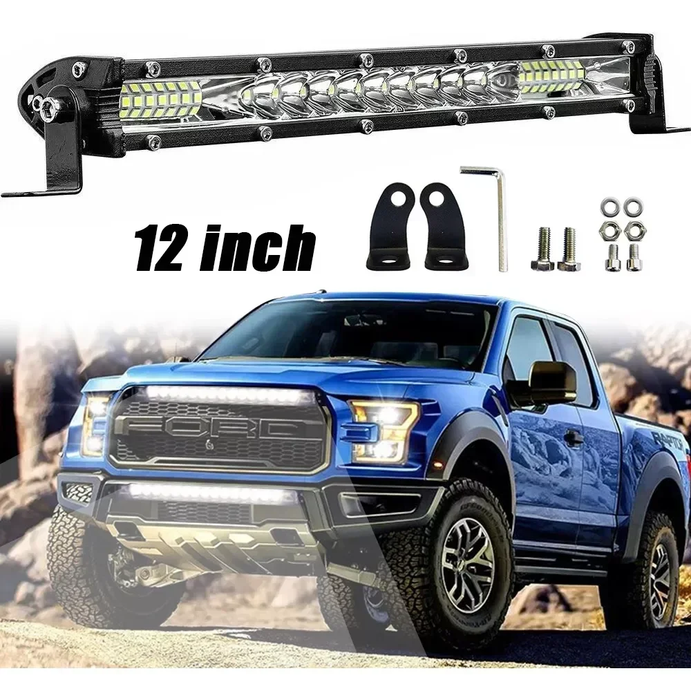 12inch-Super-Bright-LED-Offroad-Light-Bar-Spot-Flood-Combo-for-Trucks ...