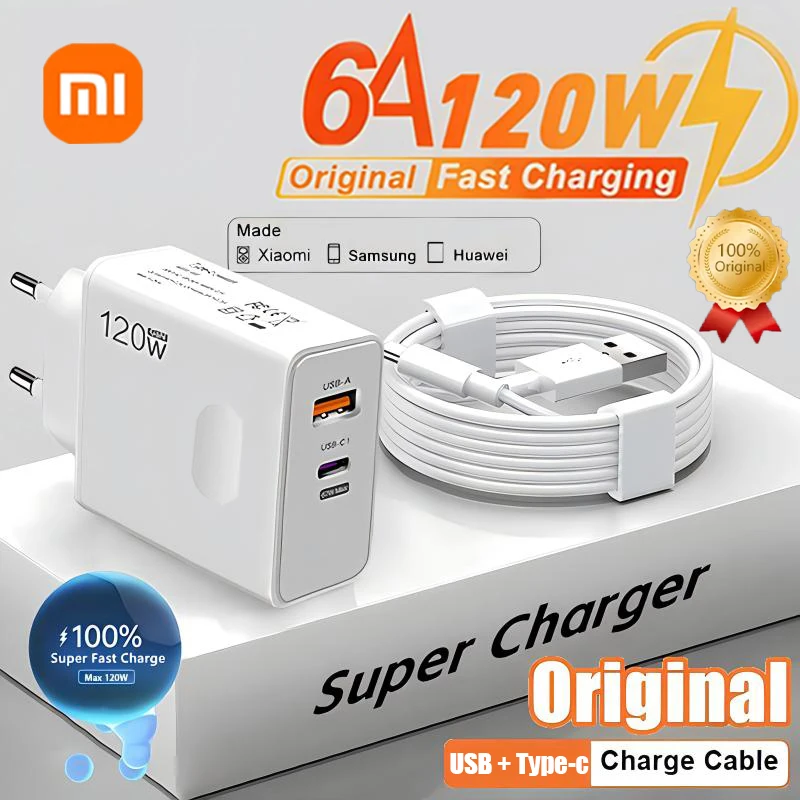 Xiaomi-120W-Fast-Charger-USB-3-0-Type-C-PD-Cable-Fast-Charging-Quick ...