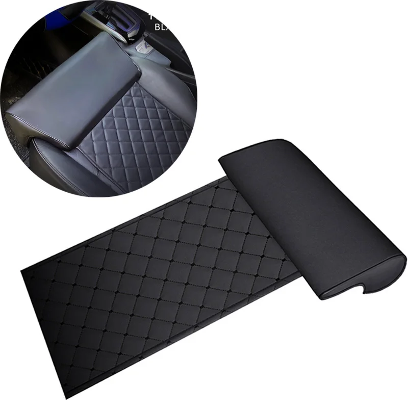 Leather-Car-Seat-Extended-Leg-Rest-Universal-Bracket-Memory-Foam-Leg ...
