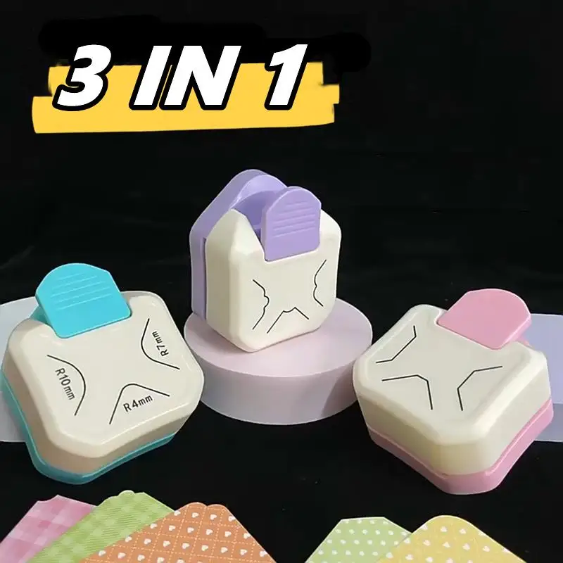 3 in 1 Tag Punch Corner Rounder Cutter Paper Label Punch for ...