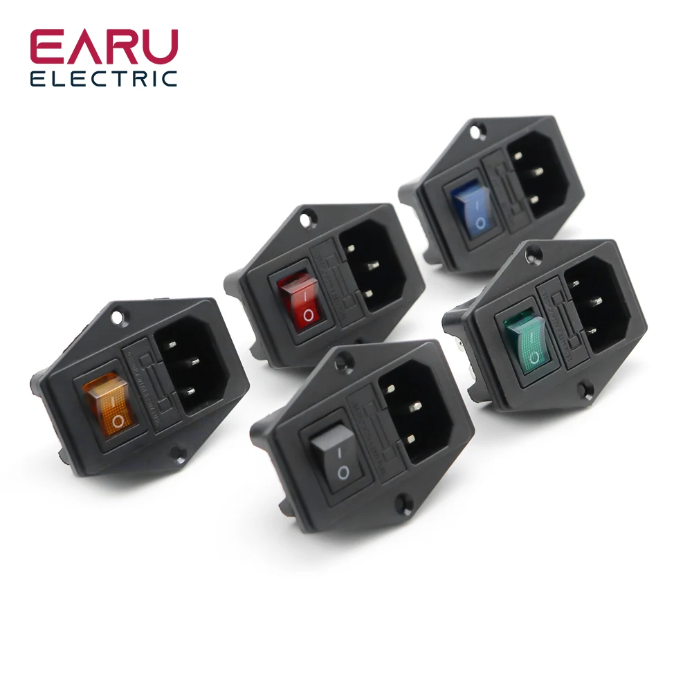 High-quality-Black-Red-10A-AC-250V-3-Terminal-Power-Socket-with-Fuse ...