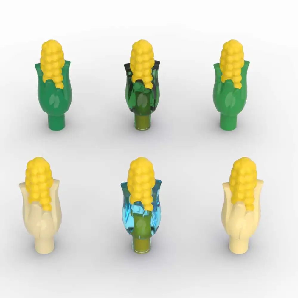 MOC 1PCS Corn Cob 1411pb01 With Husk Building Block 1411 Molded Yellow ...