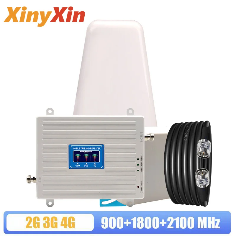 Tri Band Cellular Amplifier with Antenna Cable, Signal Booster ...