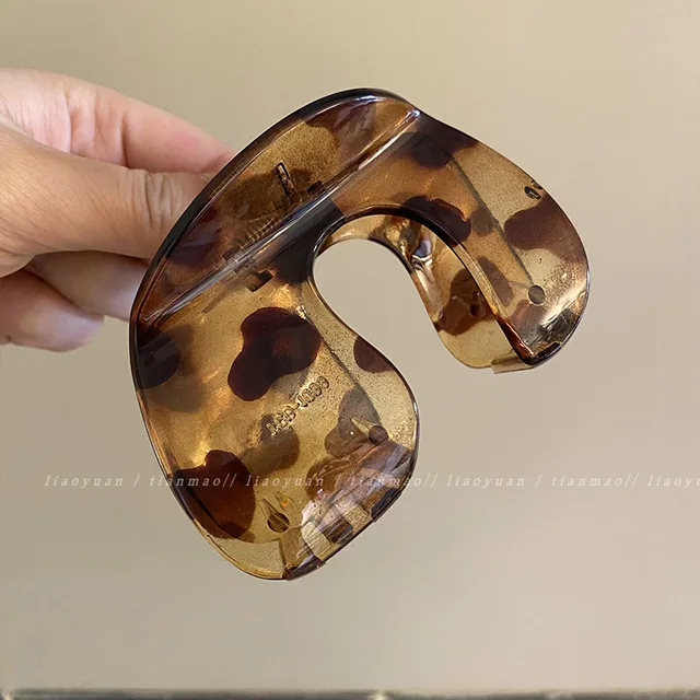 New Retro Solid Color U-shaped Grip Clip Korean Geometric Ladies Sweet Hair Clip Girl ...