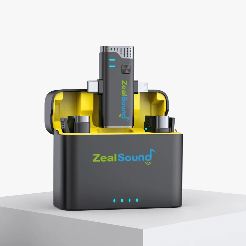 Zealsound-Microfone-com-lapela-sem-fio-com-estojo-de-carregamento-microfone-lapela-apto-para ...