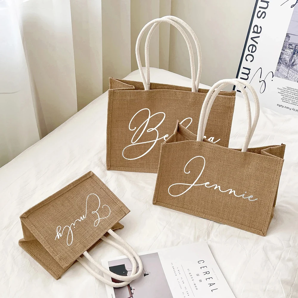 Personalized Burlap Bags Custom Name Jute Bag Bachelorette Party Favors ...